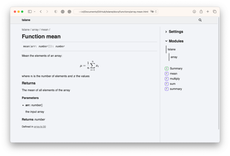 Incluir fórmulas en la documentación de TSDoc - Analytics Lane