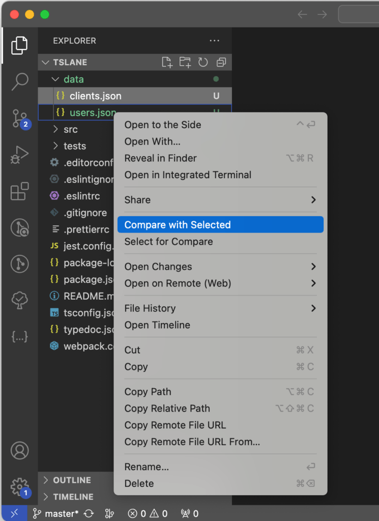 Comparar archivos en Visual Studio Code - Analytics Lane